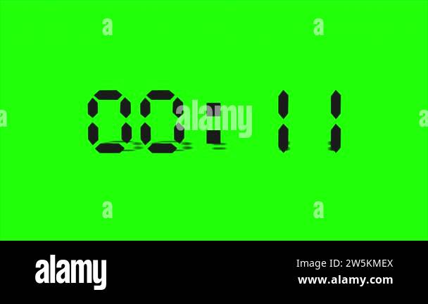 Special Clock Flipping 1 Minute countdown 4K animation on Green screen ...