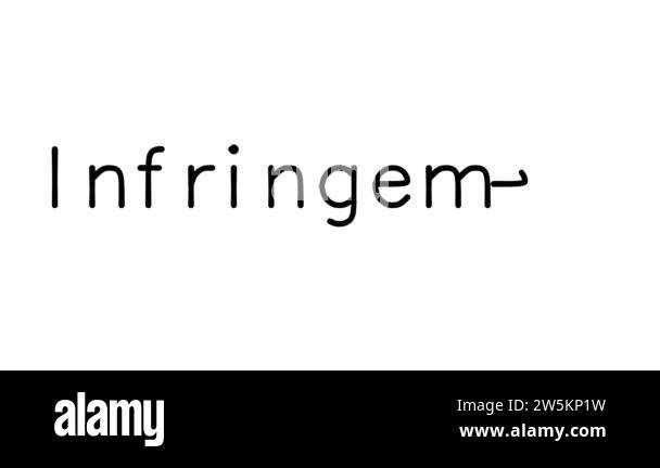 Infringement Handwritten Text Animation in Various Sans-Serif Fonts and ...