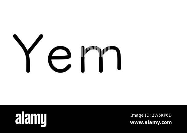 Yemen Handwritten Text Animation in Various Sans-Serif Fonts and ...