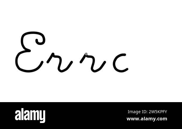 Error Decorative Handwriting Animation in Six Cursive and Gothic Fonts Stock Video Footage - Alamy