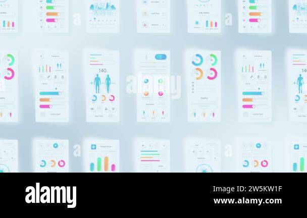 Creative design of medical application. Neumorphism. Hi tech panel ...