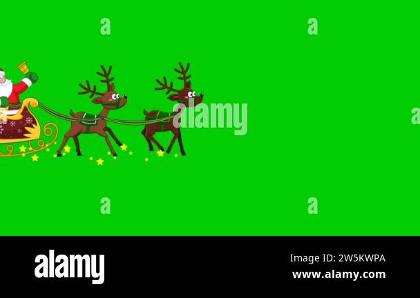 Santa Claus Cartoon Character Waving. 4K Animation Video motion ...