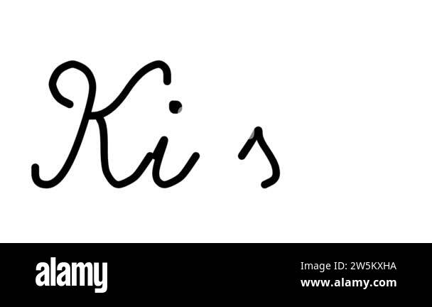Kiss Decorative Handwriting Animation in Six Cursive and Gothic Fonts ...