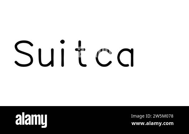 Suitcase Handwritten Text Animation in Various Sans-Serif Fonts and Weights Stock Video Footage ...