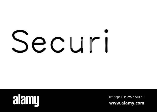 Security Handwritten Text Animation in Various Sans-Serif Fonts and ...