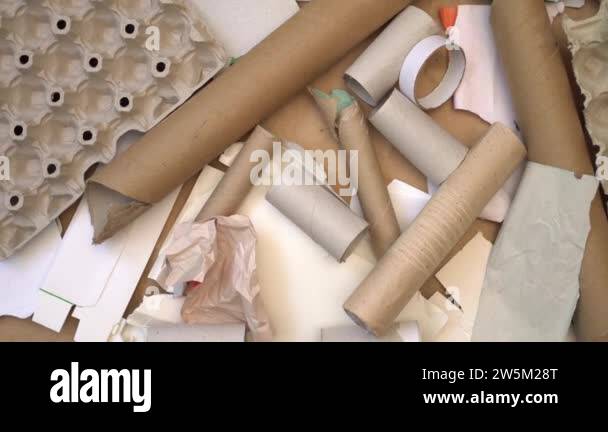 Paper Recycle. Recyclable cardboard packaging. Reduce, Reuse, Recycle. Waste sorting and ...