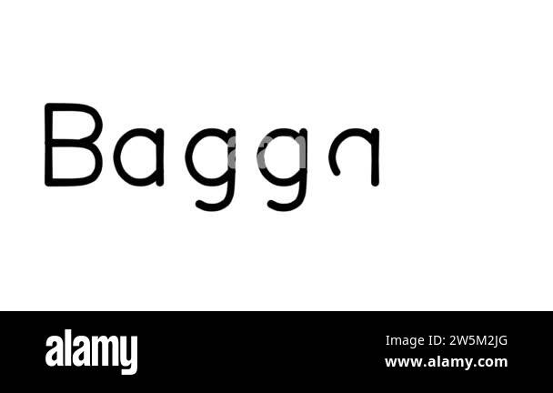 Baggage Handwritten Text Animation in Various Sans-Serif Fonts and ...