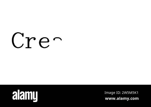 Creativity Animated Handwriting Text in Serif Fonts and Weights Stock ...