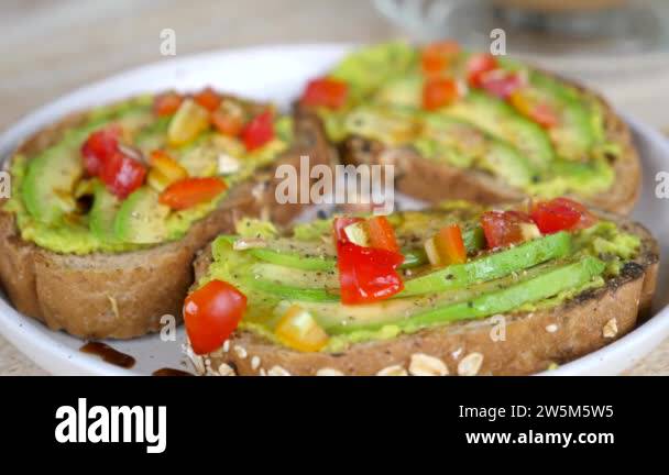 Rye toasts sliced avocado Stock Videos & Footage - HD and 4K Video ...