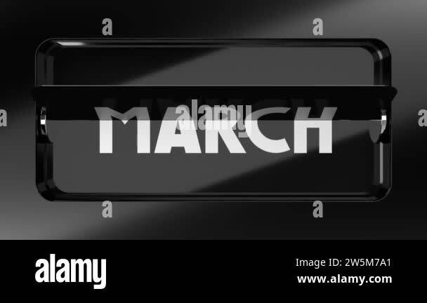 Modern flip calendar turning through the months of a year - from ...