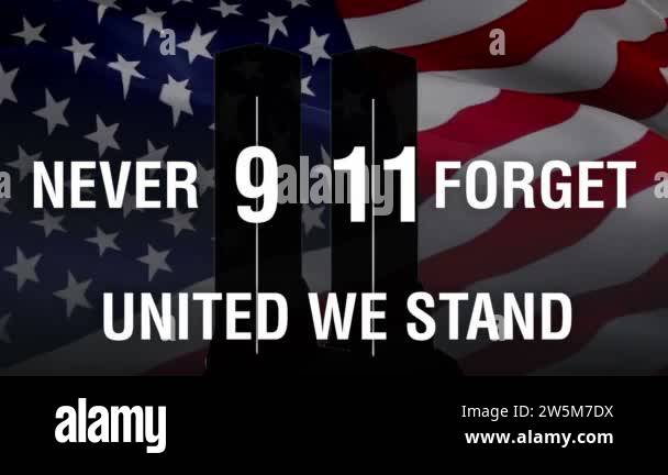 Patriot Day of USA background on american flag. United States tribute ...