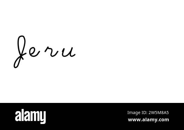 Jerusalem Decorative Handwriting Animation in Six Cursive and Gothic ...