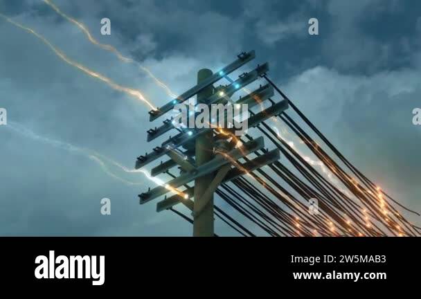 Power pole for powerline for energy Stock Videos & Footage - HD and 4K ...