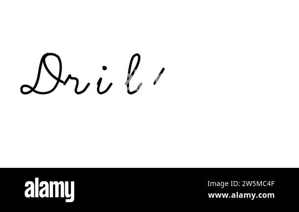 Drilling Decorative Handwriting Animation in Six Cursive and Gothic ...