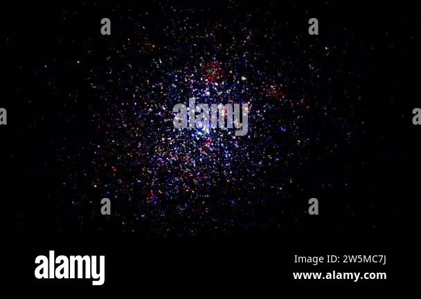 Flying through star fields in outer space. 4K 3D loop flying through ...