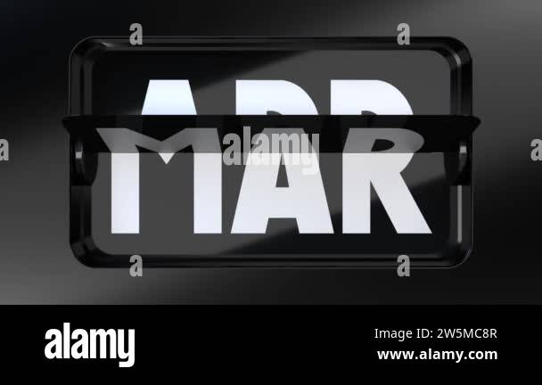 Modern flip calendar turning through the months of a year - from ...