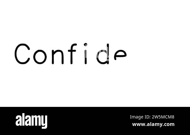 Confidence Handwritten Text Animation in Various Sans-Serif Fonts and ...