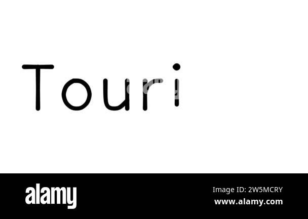 Tourism Handwritten Text Animation in Various Sans-Serif Fonts and ...