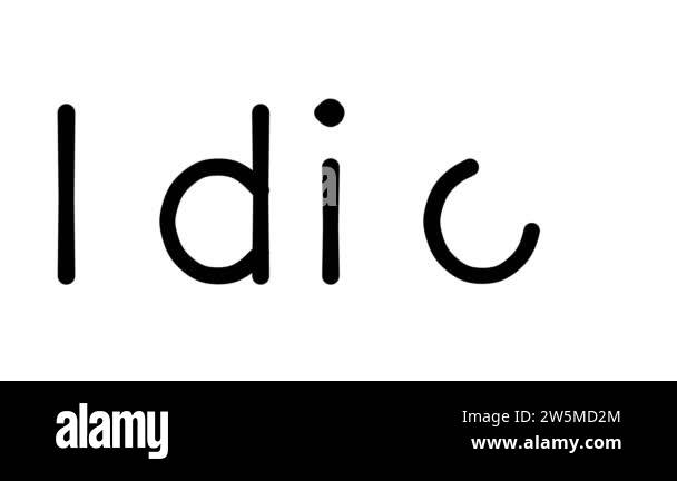 Idiot Handwritten Text Animation in Various Sans-Serif Fonts and ...