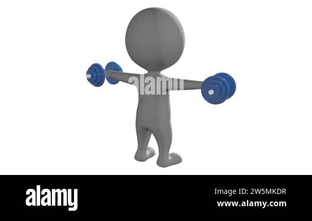 3d man lifting weights Stock Videos & Footage - HD and 4K Video Clips ...