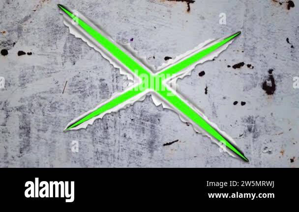 The slit is a check mark that appears on a metal background Stock Video ...