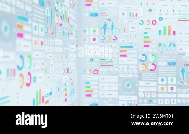 Creative design of medical application. Neumorphism. Hi tech panel ...