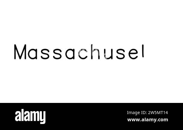 Massachusetts Handwritten Text Animation in Various Sans-Serif Fonts ...