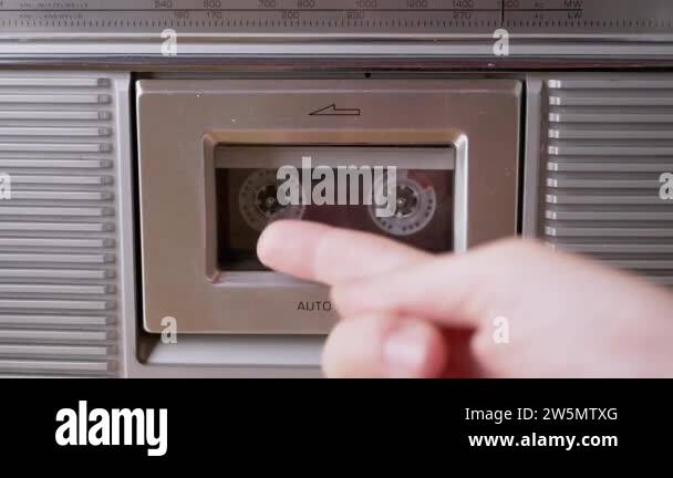 Woman Points Finger Transparent Vintage Cassette Tape Inside Tape ...