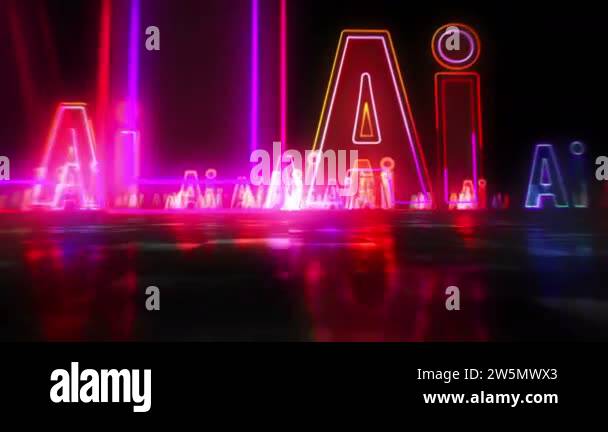 Artificial Intelligence Cybernetic Brain And Machine Learning With Ai Symbol Loop Concept