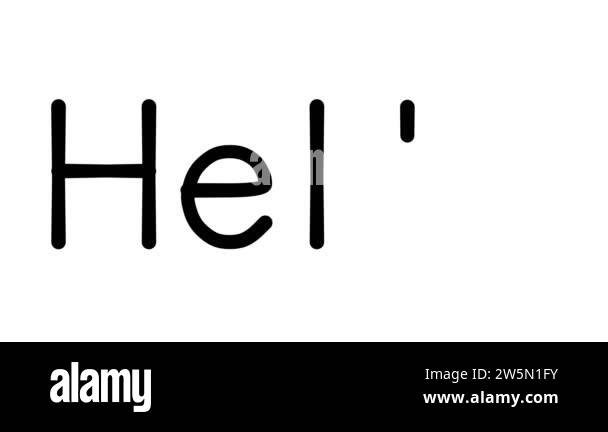 Hello Handwritten Text Animation in Various Sans-Serif Fonts and ...
