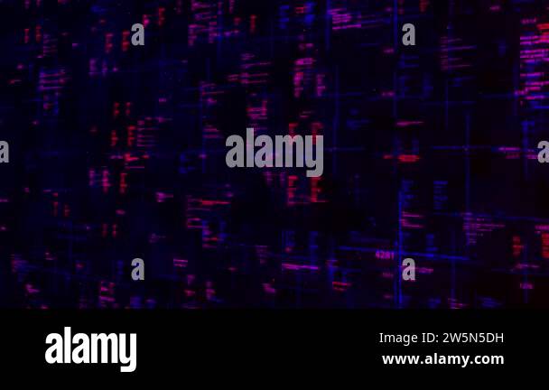 Abstract Coding Wall With Running Data Seamless Loop Animation Concept Of Artificial