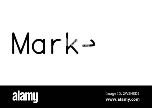 Marketer Handwritten Text Animation in Various Sans-Serif Fonts and ...