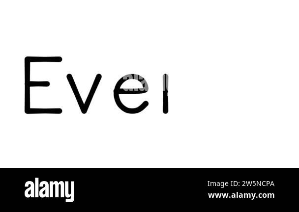 Events Handwritten Text Animation in Various Sans-Serif Fonts and ...