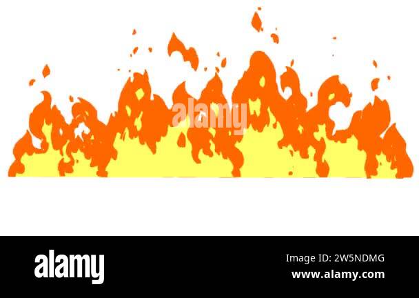 Cartoon Fire Of Raging Flames. 4K Animation Video Motion Graphics ...