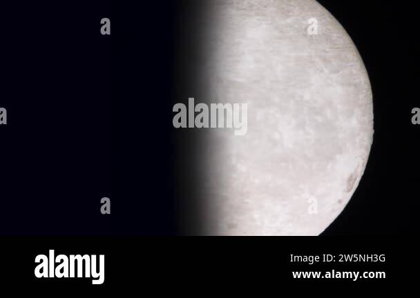 Full Revolution Around the Moon. The camera moves in the orbit of the ...