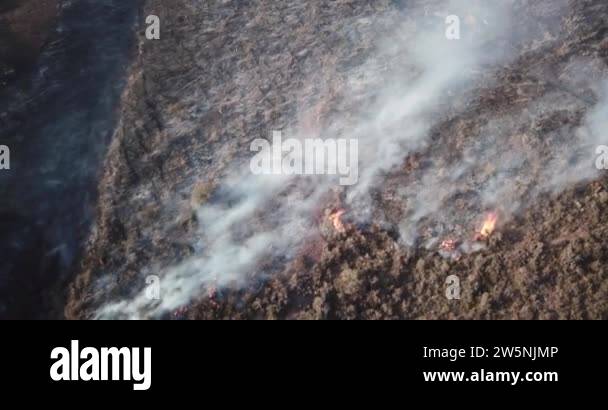 Video of a fire in the Peruvian Andes in Urubamba, Cuzco. Mountains in ...