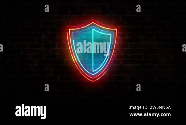 Cyber security with shield symbol, privacy protection and computer ...