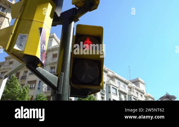 Pedestrian crossing sign spain spanish Stock Videos & Footage - HD and ...