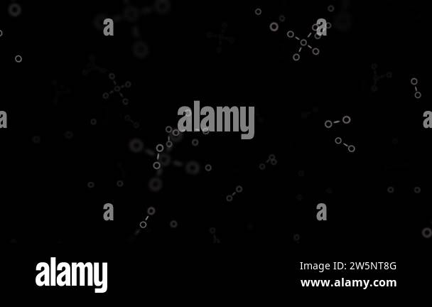 Cells under microscope on black background. Animation. Simple animation ...