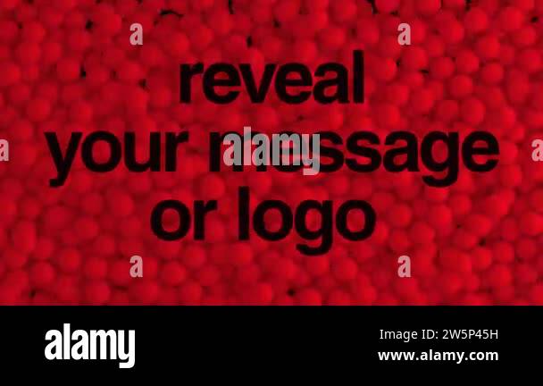Red glossy futuristic balls shapes background mixing to each other ...