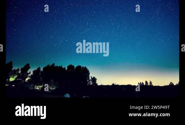 Star trail Timelapse 4k footage with night starry sky, milky way in ...