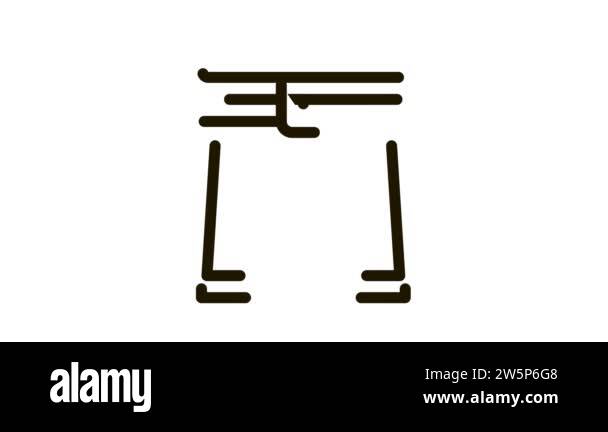 chinese arch with columns Icon Animation Stock Video Footage - Alamy