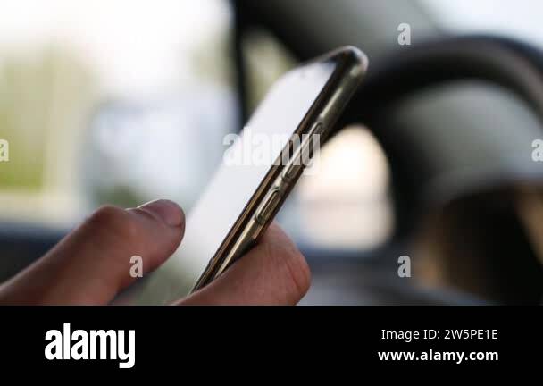 Using a smartphone while driving a car while driving: navigator ...