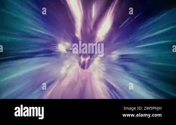Magic Wormhole A Twist In Outer Space Flight Into A Black Hole Stock Video Footage Alamy