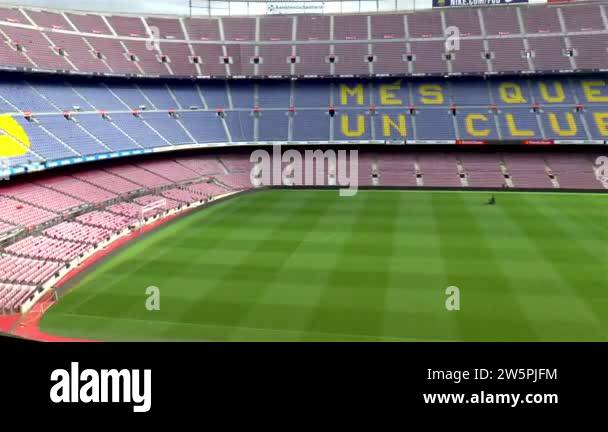 Empty stands at the largest football stadium in Europe: Barcelona FC ...