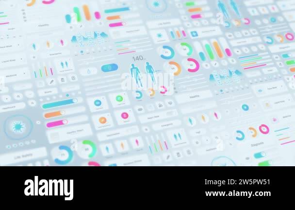 Creative design of medical application. Neumorphism. Hi tech panel ...