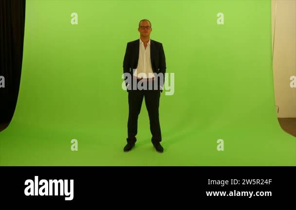 Businessman standing against green screen Stock Videos & Footage - HD ...