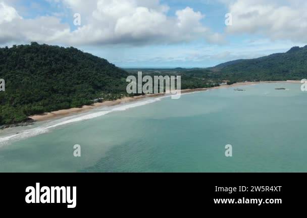 The Telok / Teluk Melano Coastline and Beach at the most southern tip ...
