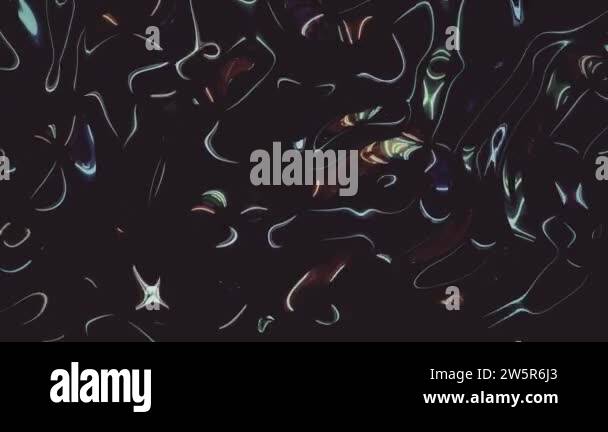 Iridescent metallic vibrant color surface with moving ripples. Concept ...