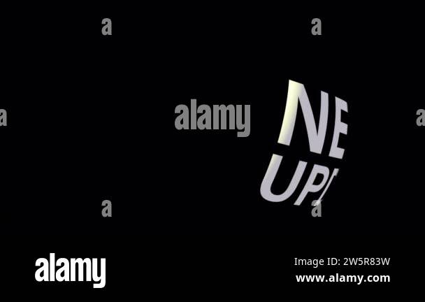 4K 3D News Update gold text loop rotating animation on Black background ...